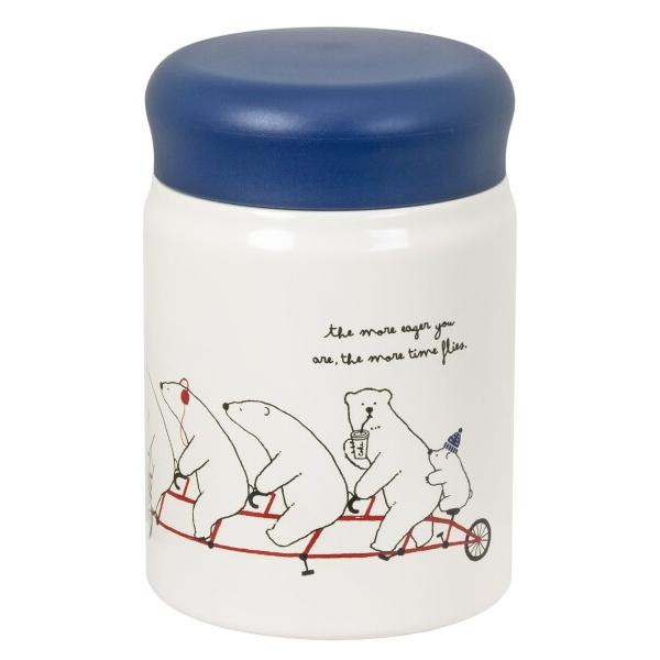 【発売日：2018年03月12日】POLAR BEARS FAM フードポット320ml 軽量 真空2重構造ステンレスフードポット 保温保冷 ネイビー RBA-PB32NV商品コード：55076974287型番：RW88006サイズ：320...