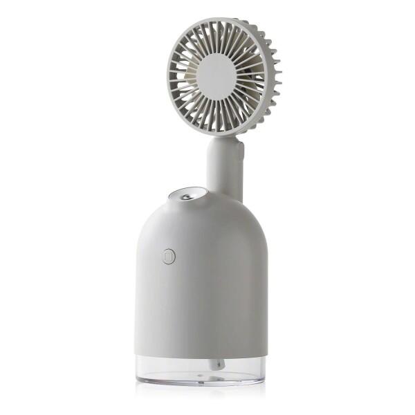Qurra(Anemo Misty mini) 4WAY 送風 加湿器 扇風機 充電式 卓上 小型 デスク 50ml/h USB充電 分離 ハンディファン アネモ ミスティ ミニ グレー商品コード：55077207893型番：3R-FHF0...
