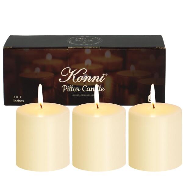 KAMMAK ピラーキャンドル ロウソク ろうそく 3個セット 直径75mm×高さ75mm 燃焼時間約90時間 無香料商品コード：55077211483型番：7KPSP291N-jpサイズ：直径75mm×高さ75mmカラー：アイボリー[お買...