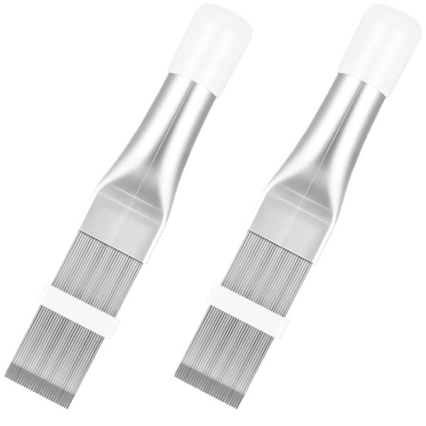 フィン 掃除用 エアコン用 フィンコーム クリーナー ステンレス製 冷凍修理ツール ラジエーター フィン清掃用 クリーナー 修正 クリーニング キット 2個セット (シルバー)商品コード：55077214628型番：103カラー：シルバーサ...