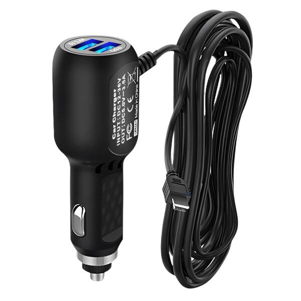 シガー電源アダプター ドライブレコーダー用電源ケーブル 3.5M mini-USB 1.5A+3.1A 12V/24V対応 ドライブレコーダー GPS タブレットPCなどに最適な充電器商品コード：55077251413型番：HEJINGYU...