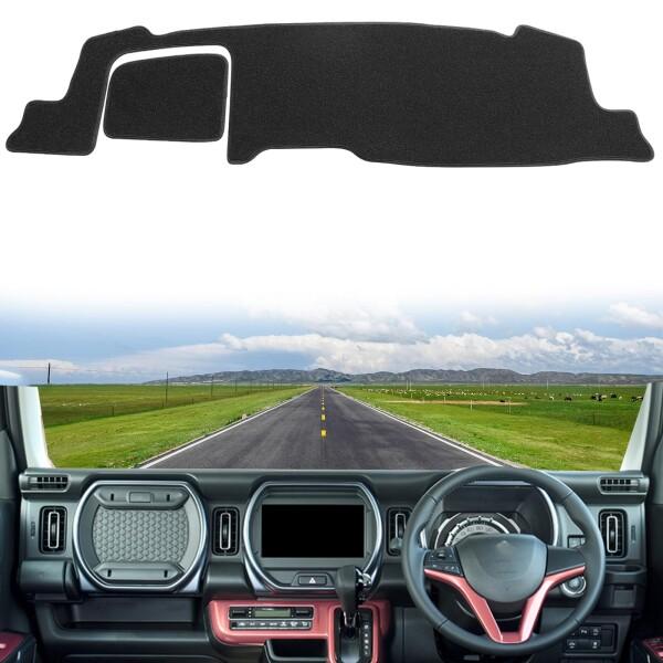 Totinkle ダッシュボードマット 、に適しスズキ ハスラーのMR52S MR92Sに専用 (年式)：2020-2021専用設計 ダッシュボード保護マット 日焼け止めマット 耐熱性 耐久性、視認性の高い スエード素材、自動車部品、インテ...