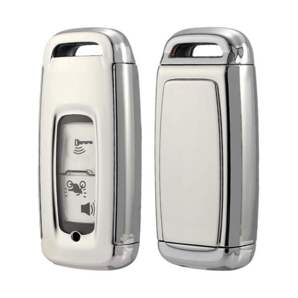 Kinotaka ホンダバイク専用設計 TPU製 スマートキーケース 2021 PCX125(JK05) PCX160(KF47) DIO110(JK03) ADV160キーカバー for honda バイク アクセサリー (シルバー)商品...