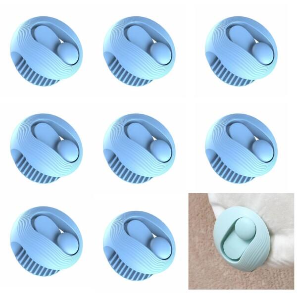 Makuki ブルー布団クリップ セット 8個 (ABSプラスチック、滑り止め、軽量、コンパクト、無針アンチシフト)商品コード：55077266210型番：001サイズ：?いいえカラー：ブルーサイズについて:サイズ:4.5 x 4 .5x ...