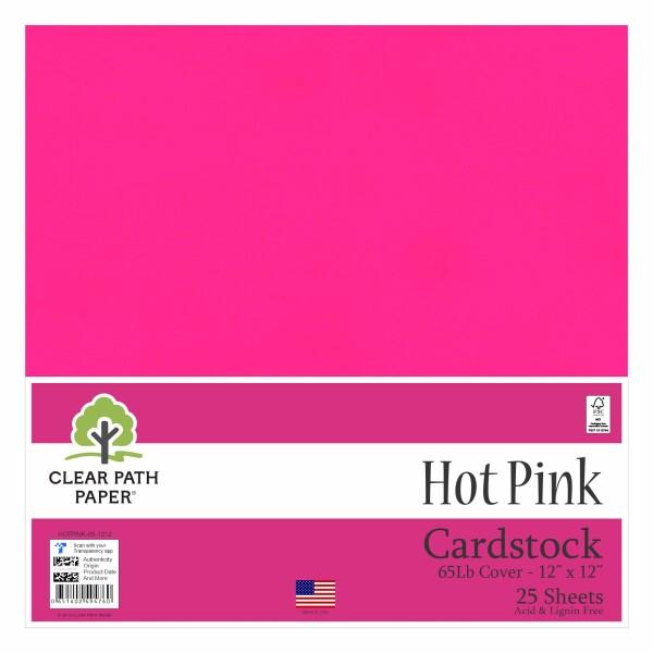 ホットピンク カード用紙 - 30.50cm x 30.50cm - 176g/m? - 25枚シート商品コード：55077474321型番：HOTPINK-65-1212サイズ：12 x 12 Inch - 25 Sheetsカラー：Ho...