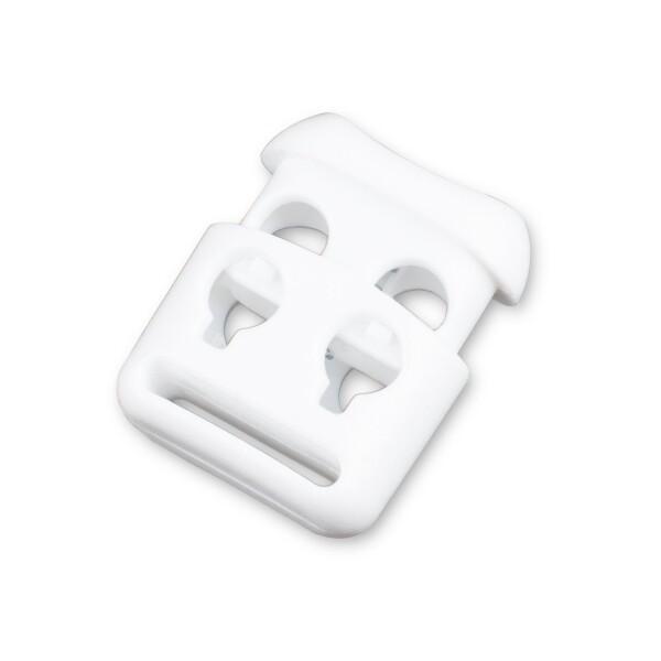 (DYZD) コードロック コードストッパー 2つ穴 袋物や衣類の紐止めに バラエーティカラー (10個入り, ホワイト)商品コード：55077475102型番：JP-K076サイズ：10個入りカラー：ホワイトサイズ:長さ約2cm×幅約1....