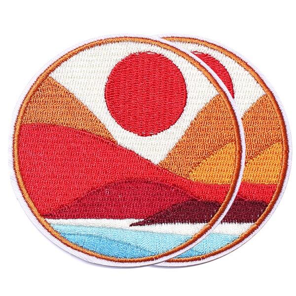 Harsgs 2PCS the Brilliant Mountains Patch Embroidered Applique Badge Iron on/Sew on Patches Emblem Patch DIY Accessories...