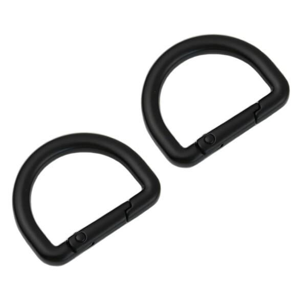 (LMAPUR) 2個入り スプリングフック Dカン バックル D型カン ネジ式 装飾 パーツ 手作り もち手 バッグ 手芸 交換用 金具 DIY 補修 修理 (25mm, ブラック B)商品コード：55077476397サイズ：25mmカ...