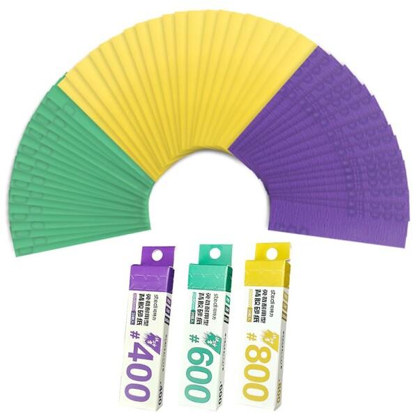 Stedi ホビーモデルツール 粘着サンドペーパー 防水ウェット/ドライ 交換可能リユースサンドペーパー 400 600 800 グリット プラモデル、ガンプラ用 60 PCS商品コード：55077477353型番：MS-B600SET専用...
