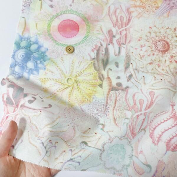 nora. ST1157 珊瑚柄 海柄 シーチング 生地 手芸用 ピンク (生地巾110cm×50cm)商品コード：55077479043型番：nora-st1157サイズ：生地巾110cm×50cmカラー：ピンク生地巾:110cm素材:綿...