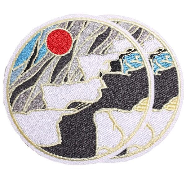 Harsgs 2PCS Ice Mountain Under the Sun Patch Embroidered Applique Badge Iron on/Sew on Patches Emblem Patch DIY Accessor...