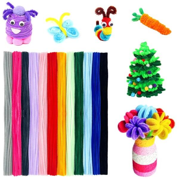 手芸モール 工作モール カラーモール 200本 ワイヤーアート カラフル 手芸材料 子供知育玩具 学校 手作り素材 カラフル DIY飾り物 造形材料(12色ミックス/7色ミックス) (2)商品コード：55077479354型番：ADOFUN...