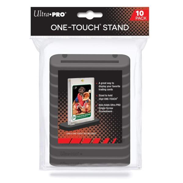 35pt One-Touch Stand, 10 Pack商品コード：55077480248型番：85833サイズ：4cm x 13.5cm x 10.25cmカラー：ブラックこのスタンドは、スマートなブラックのベースが特徴で、カードをわず...