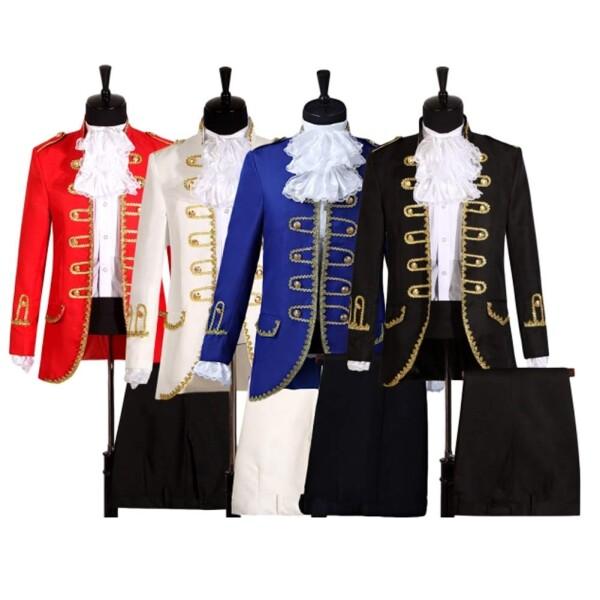 (Yorkfine) ロモハナガ 演出服 王子様 貴族 衣装 メンズ 宮廷服 中世 大人 演奏会 撮影用 舞台ステージ衣装 演劇オペラ声楽 貴族服装 ヨーロッパ 公爵 宮廷服 男性用スーツ 5点セット コスプレ衣装 クリスマス仮装 ハロウィ...