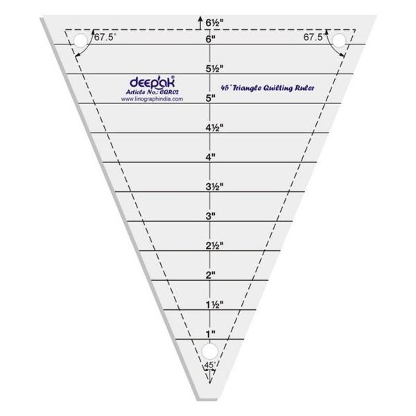 45テつー Triangle Shape Quilt Designing and Crafting Quilting Ruler Template 6.5 Inches by LINOGRAPH商品コード：55077482309型番：Lin...