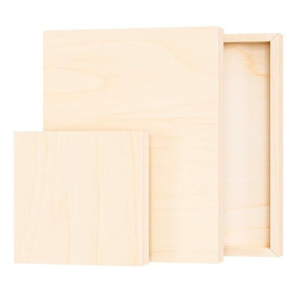 AITAOKAN フレーム ポスターフレーム キャンバスボード アクリルフレー 木製 キャンバス 画材 油絵 絵画用 木製 パネル ミニキャンバス 長方形 セット 張りキャンバス シナベニヤパネル 画板 F0(18x14cm)-2枚 A5（...