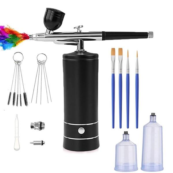 エアブラシ コンプレッサー エアブラシ 充電式 塗装 ガンダムマーカー エアブラシ USB type-C エアブラシ 口径0.3mm エアブラシセット エアブラシ充電式 コンプレッサー ブラック商品コード：55077485290型番：MDJ...