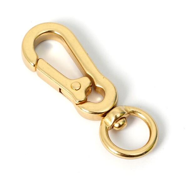 真鍮 キーホルダー 1個入り 回転カン レバー ストラップ フック ナスカン 回転式 金具 アクセサリーパーツ ハンドメイド 手芸DIY材料商品コード：55077486236型番：LIAO-28カラー：ゴールド数量 - ナスカン × 1個 ...