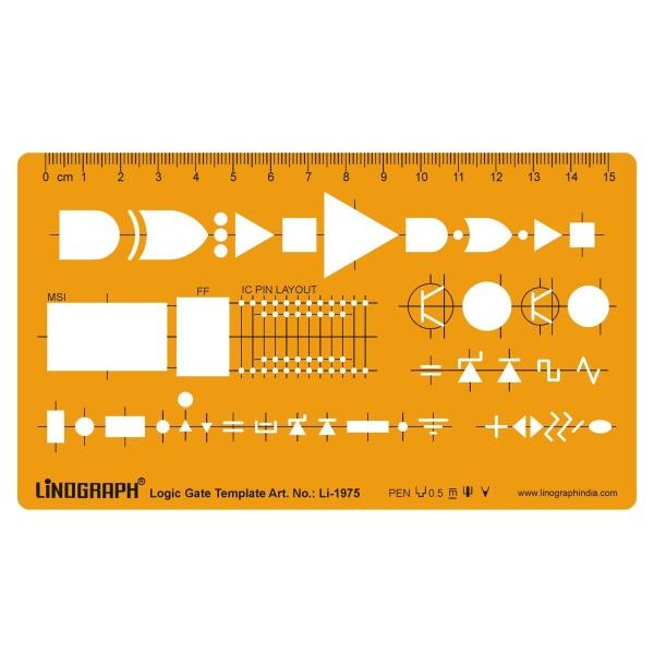 Logic Gate Template Drafting And Design Templates Stencil Symbols Technical Drawing Scale by LINOGRAPH商品コード：55077486727型...