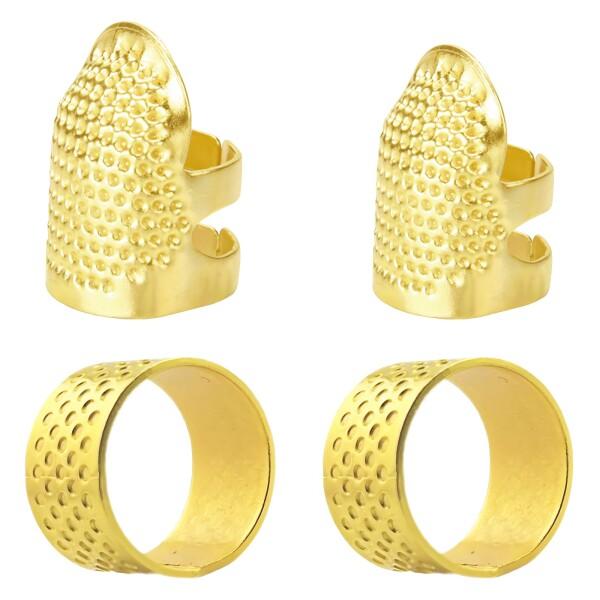 KDSSYFT 指ぬき 指プロテクター 手芸裁縫指ぬき 指金属シールド 調整可能な指金属シールド 指保護 裁縫道具 DIYツール 滑り止め 縫製 縫い物 刺繍 裁縫用 手芸用品 (ゴールド)商品コード：55077490485型番：7946カ...