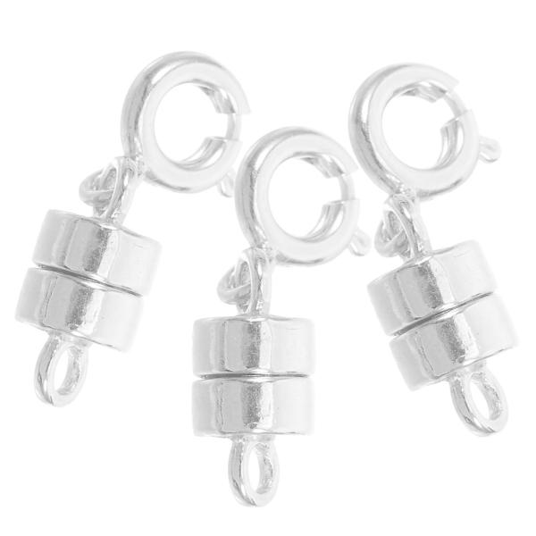 SEWACC 留め金 留め具 磁気クラスプ エンドパーツ アクセサリーパーツ 金具パーツ ネックレス マグネット DIY ブレスレット 留め具 金具 留め具 マグネット 強力 3個セット（シルバー）商品コード：55077491585型番：0...