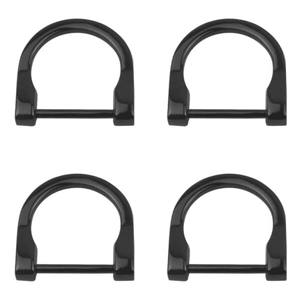 (LIANHATA) Dカン バックル 4個セット ネジ式 持ち手 パーツ 交換用 もち手 バッグ 修理用 おしゃれ 装飾 DIY 補修 金具 (ブラック，B, 25mm)商品コード：55077493098サイズ：25mmカラー：ブラック，...