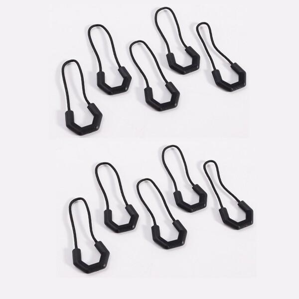 DEVENTORZ ジッパータブ 交換用 ジッパープル 10個セット 黒 グレー つかみやすい 取り付け簡単 ファスナー 修理 チャック アクセサリー 部品 延長 実用的ファスナーパーツ商品コード：55077493407型番：53HK009...