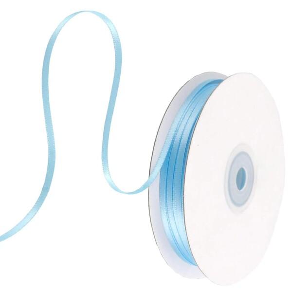 Bicoozz 両面サテンリボン ライトブルー 幅3mm 極細 縦100ヤード 約91m 大容量 ギフトラッピング用 リボン 巾狭い 長い お徳用 クラフト 手作り ハンドメイド DIY 手芸用品 アクセサリーパーツ 髪飾り素材商品コード：...