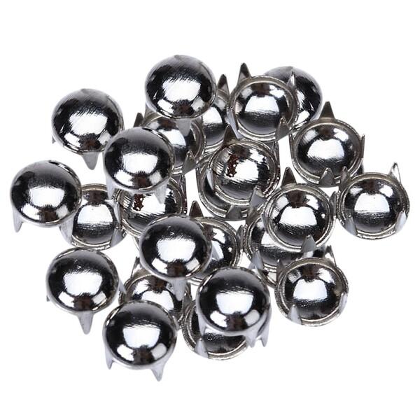約100pcsセット スタッズ パーツ 鋲 角鋲 ピラミッド リベットスポット パンク風 6mm 丸い形 DIY バッグ ベルト スニーカー カバン 靴のリメイク製作に ハンドメイド 必需品 布革細工 服アクセサリー シルバー商品コード：5...