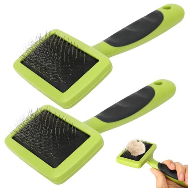 SALUDABLE 羊毛 フェルト ブラシ ハンドカーダー カーディング ウール 手芸 2個セット商品コード：55077497806型番：K014カラー：グリーン【羊毛フェルトと多用途のクリエイティブツール】 羊毛フェルトブラシは、帽子やス...