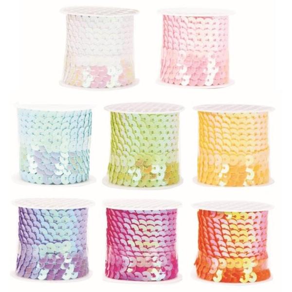 speed mao スパンコールブレード スパンコールテープ 手芸 アクセサリーパーツ ハンドクラフト 8色 パール系商品コード：55077549576型番：AM-1634カラー：白小物づくりや舞台衣装、洋服のリメイクなどに使える、スパンコ...