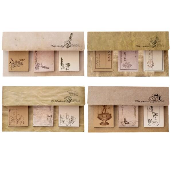 HACRAHO ノートスクラップブック用紙, 4パック ヴィンテージ DIY スクラップブック ペーパー用品 スクラップブッキング用紙、書き込み、描画、旅行日記、DIYアートクラフト商品コード：55077552092型番：S4-G0017-...