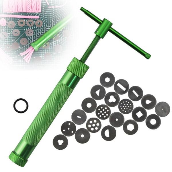 PAVIKE 粘土押出機ソフト ポリマークレイツール,粘土押出機,合金ロータリー粘土押出機,成形ツールマッドエクストルーダー,合金粘土ツール, フォンダン 彫刻 デコレーションツールセット (グリーン)商品コード：55077553059型番...