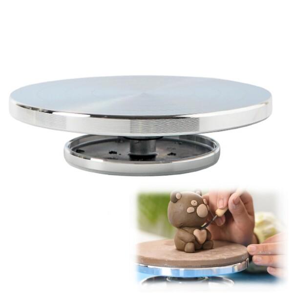 LKCCTK 360°回転スイベルスタンドターンテーブル 粘土 セラミック 小物 工芸品 陶器彫刻ツール 両面 手回し 家庭用 彫刻教室 陶芸教室用 15cm商品コード：55077553079型番：CG784カラー：1【ターンテーブル】直径...