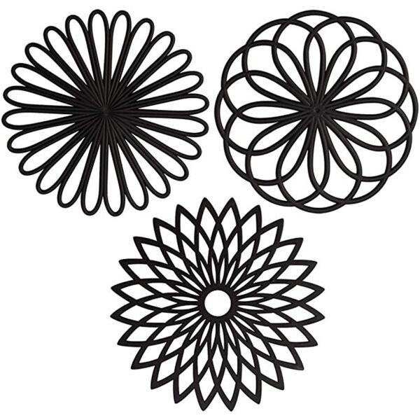 IYYI 鍋敷き 耐熱 マット シリコンマット キッチン用品 断熱 マット 絶縁パッド 鍋つかみ 防水 滑り止め 熱い鍋置き (黒の幾何)商品コード：55077557244型番：Lit028サイズ：20cmカラー：黒の幾何【食用級の素材】:...