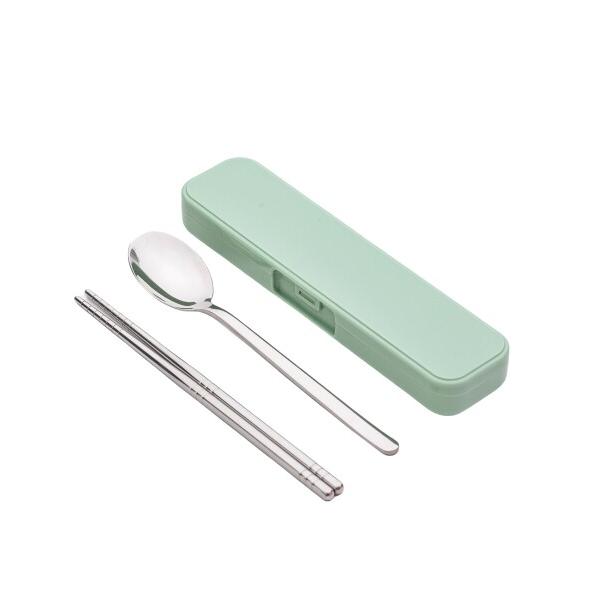 KASHIBAKER 箸 スプーン コンビセット ステンレス 18.5cm 持ち運び収納ケース スプーン箸セット 大人 カトラリーセット お弁当 食洗機対応 グリーン商品コード：55077557886型番：FOLDcutleryset-Gr...