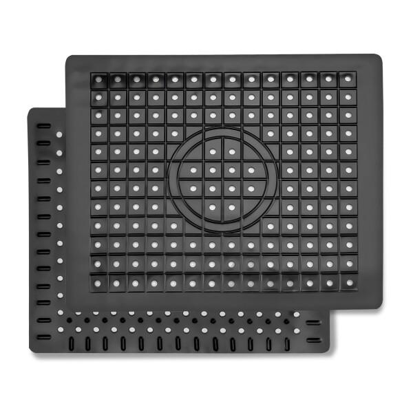 WILLKOMMEN シンク用マット 流し保護 ゴミ受け 滑り止め 水切り 速乾 耐熱 折り畳めで収納可能 シンクライナー 台所 キッチン キズから守る 清潔 耐久性に優れる ゴム製 カビ出ない 31*26cm ２枚セット ブラック HP0...