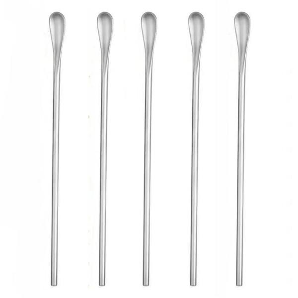 KXLCGYK マドラー ロングスプーン 5本セット 18-8ステンレス製 長22cm 長いスプーン シルバー パフェ バースプーン商品コード：55077563171型番：CJ-019カラー：シルバー?セット内容:マドラースプーン5本　　長...