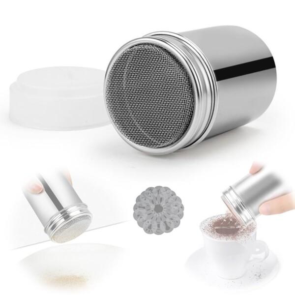 MILANQW 粉ふるい ふりかけ容器 ステンレス製 調味料セット ラテアート型16個付き コンパクト設計(5.9x9cm) 食洗機対応 調理・製菓兼用 日本家庭向け商品コード：55077563820型番：MILANQW-RC0581. 【...
