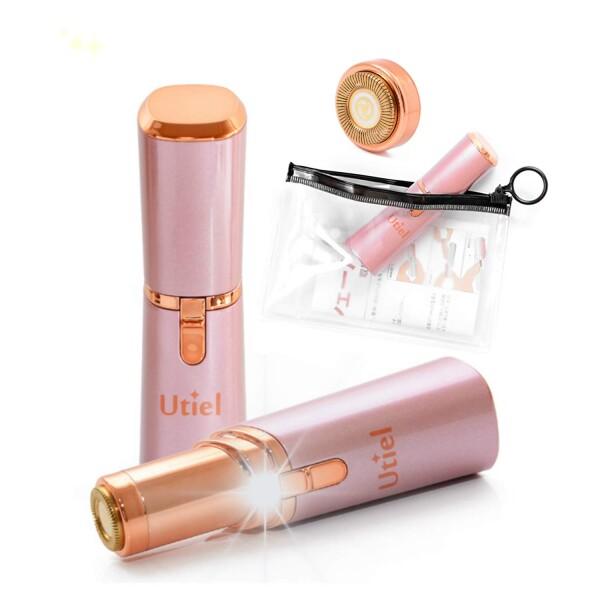 ［Utiel］レディース シェーバー 女性 電動 誕生日 プレゼント ポーチ 替刃 付 防水 産毛 顔 剃り電池式 日本語説明書 (ローズピンク)商品コード：55077565030型番：Utiel-11カラー：ローズピンク?【おしゃれなシェ...