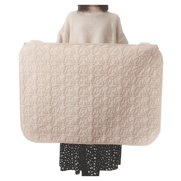 70×100 ねこ 猫 キルティング ブランケット 日本製 ひざ掛け 寒さ対策 ベビーケット 軽い お昼寝 あったか かわいい cat (ねこ柄ベージュ)商品コード：55077572923サイズ：70×100カラー：ねこ柄ベージュサイズ:7...