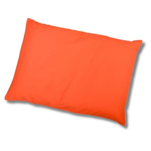Living in Peace 子ども用枕 思いやり枕 29×39cm オレンジ 洗える しっかり支える 頭にフィット 吸水性 吸湿性 カバー付き 日本製 キッズ こども 子供 保育園 小学生 (通常わた・綿100％)商品コード：55077...