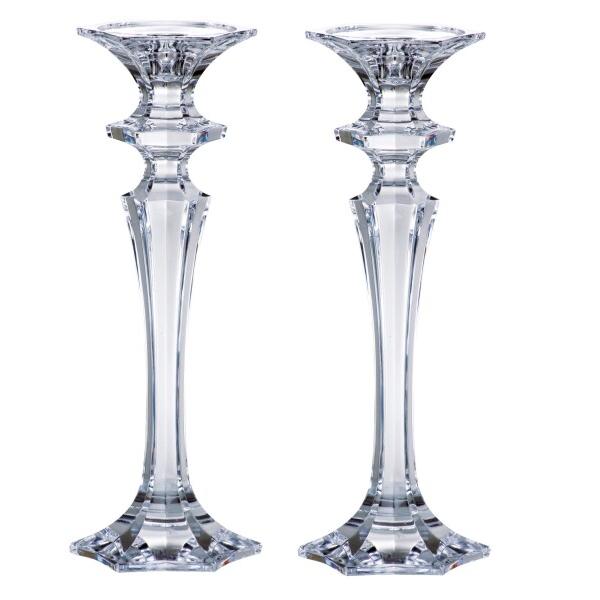 Barski - 美しいクリスタルラインキャンドルスティック - キャンドルスティックは高さ8インチ - ヨーロッパ製 - 2個セット商品コード：55077576165型番：43178-585014サイズ：8 " Hカラー：クリアヨーロッパ...