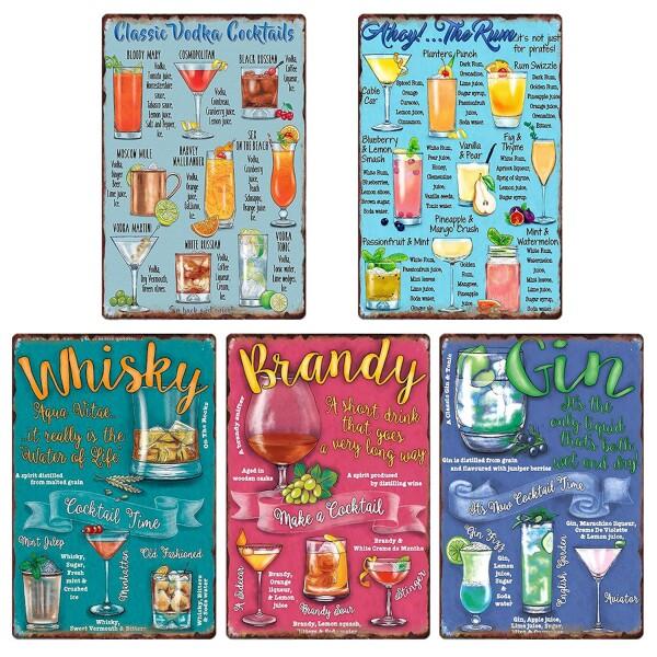 Lezalic ブリキ看板 ドリンク カクテル メニュー バー バル 壁飾り インテリア レトロ 雑貨 アンティーク調 アメリカン ティンサイン (mix-02)商品コード：55077579592型番：Lezalicカラー：mix-02商品...