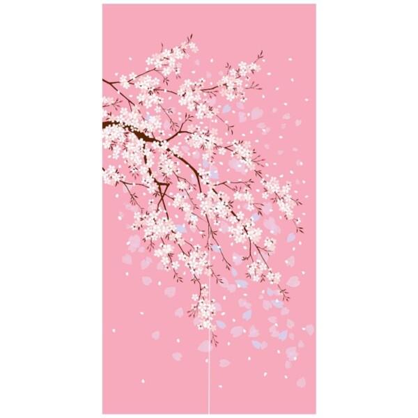 のれん 暖簾 間仕切りカーテン目隠し見えにくい おしゃれ 玄関 温泉 旅館 ホテル 廊下 お風呂 洗面所 トイレ ドアカーテン キッチン リビング 飲食店 出入り口 桜 幅85丈150cm商品コード：55077579644型番：DiSAYo...