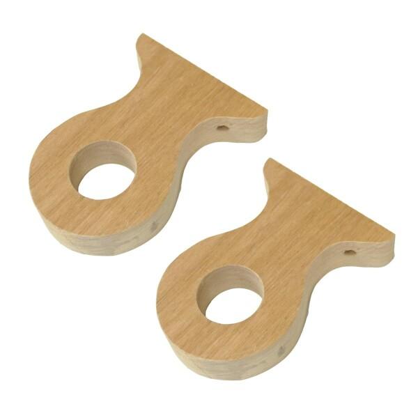 のれん受け 通しタイプ 木製商品コード：55077580184型番：ZX-000-005サイズ：丈10.5 cm x 幅8 cm (1枚組)カラー：無し2ヶ1組サイズ: W8cmxH10.5cmxD2.2cm本体重量: 110g(1組)付属...