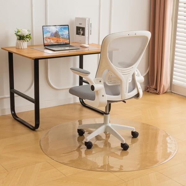 Bloomlover チェアマット 円形 透明 直径100cm 厚み1.5mm PVC 丸い クリア 椅子 マット 床保護マット 滑り止め 特大サイズ フローリングマット 床保護シート 大型デスク足元マット オフィス/机下商品コード：550...