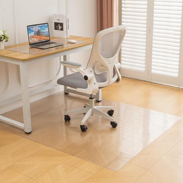 Bloomlover チェアマット 透明 エンボス加工 160x120cm 厚み1mm 椅子マットPVC 床保護マット 大型デスク足元マット 床傷防止 特大サイズ オフィス/食卓/フロア/畳 透明 マット商品コード：55077580927型...