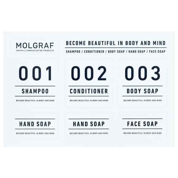 (MOLGRAF) 番号で中身を把握できる 詰め替えボトル用ラベル商品コード：55077583414カラー：ホワイト番号で中身を把握できる「詰め替えボトル用ラベル」です。入浴時の身体を洗う順番とリンクした番号表示になっています。シャンプー、...