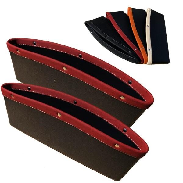 Roost シートサイドポケット 収納 車用小物入れ 2個セット 車内収納 すき間ポケット (ローズマダー(赤))商品コード：55077628279型番：Z-SSP-001カラー：ローズマダー(赤)